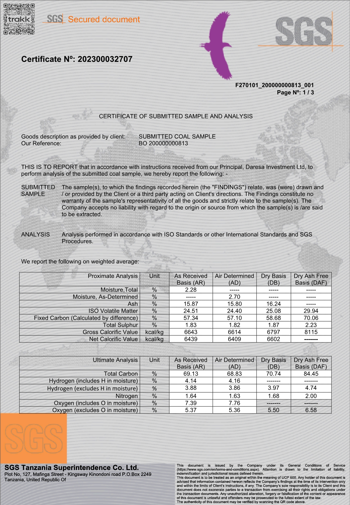 Coal – Daresa Investment Limited